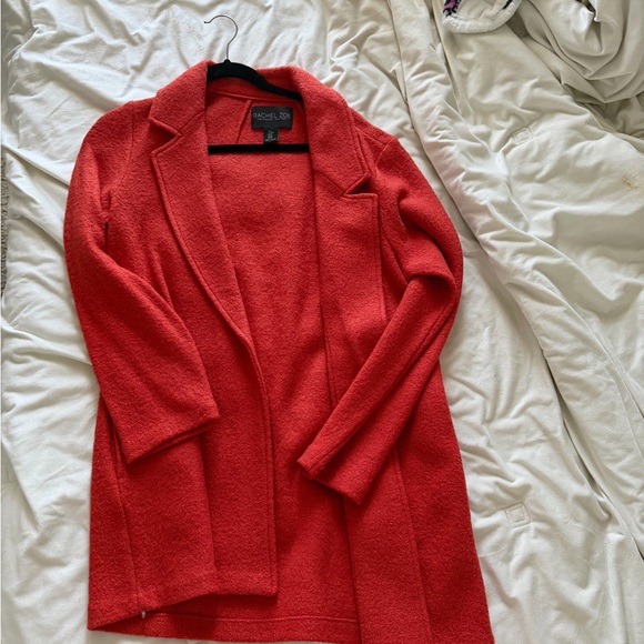 Rachel Zoe | Jackets & Coats | Rachel Zoe Vibrant Red Orange Coat ...